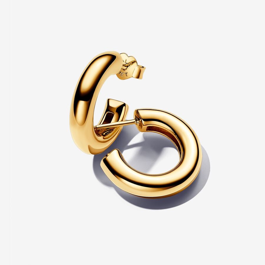 Pandora Gold Round Open Hoop Earrings – Mococo