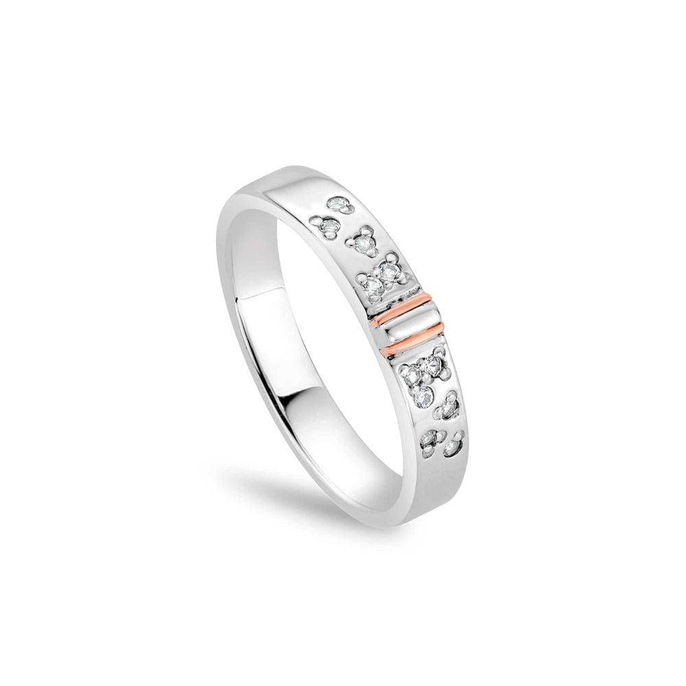 Clogau Silver Cariad Sparkle Beloved Ring – Mococo