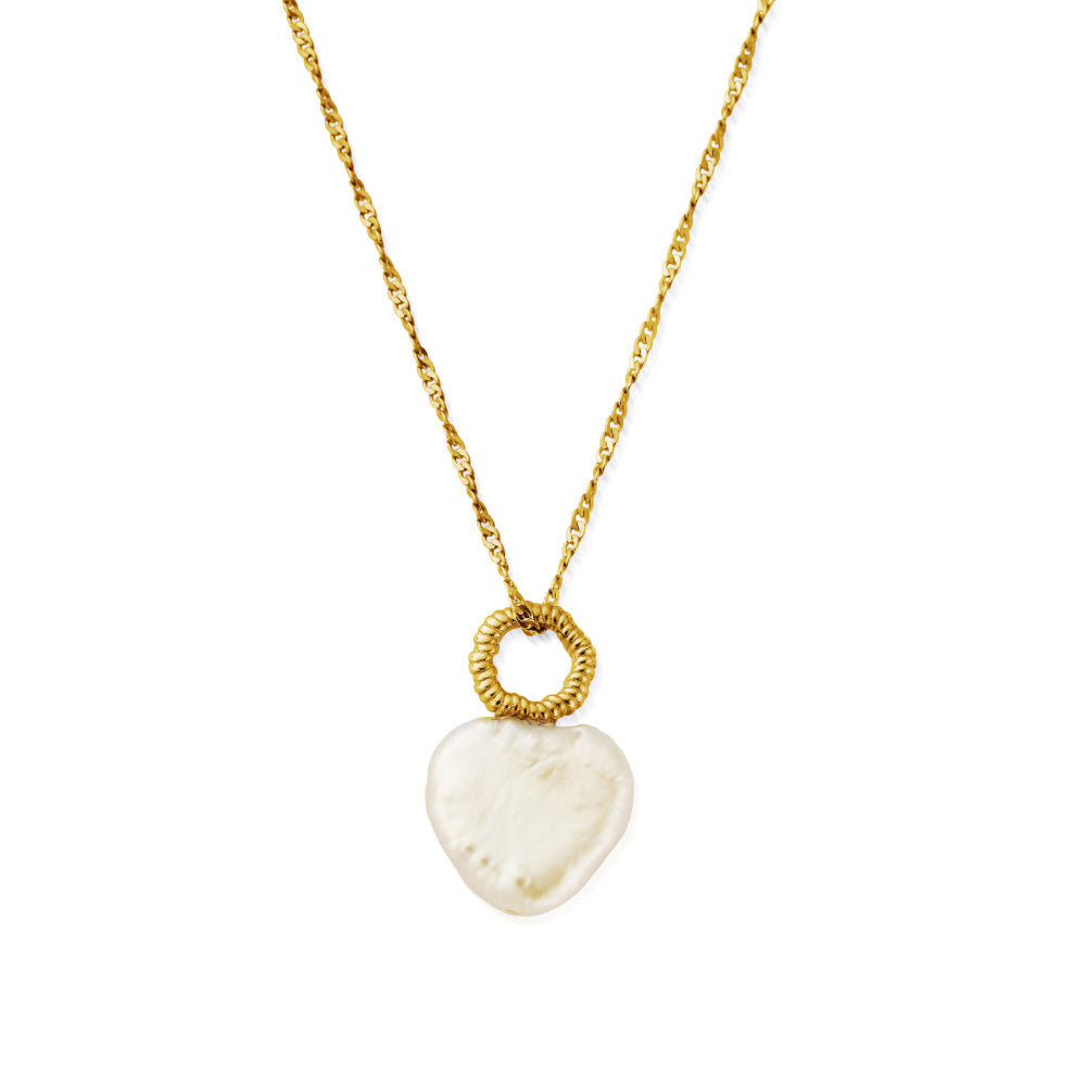 ChloBo Gold Tiny Twisted Rope Chain Lucky Pearl Necklace – Mococo