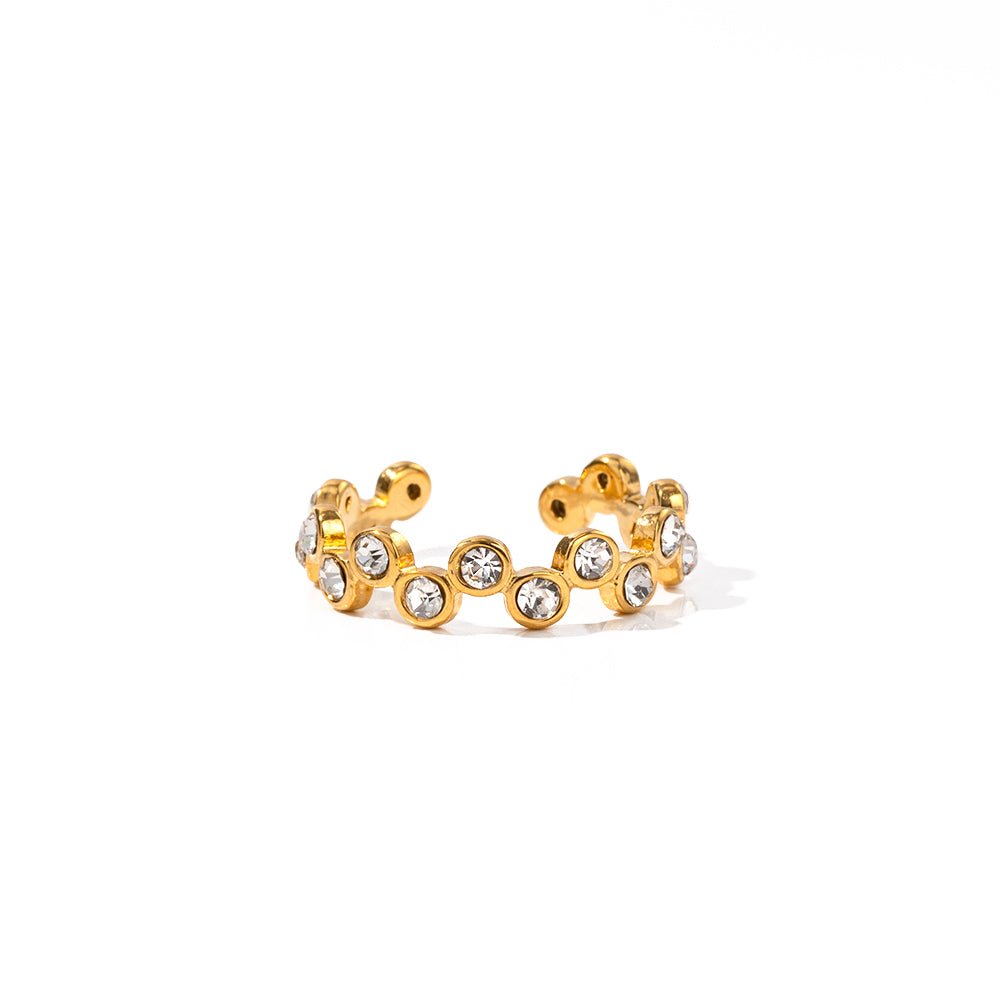Mococo Gold Adjustable Cluster Ring