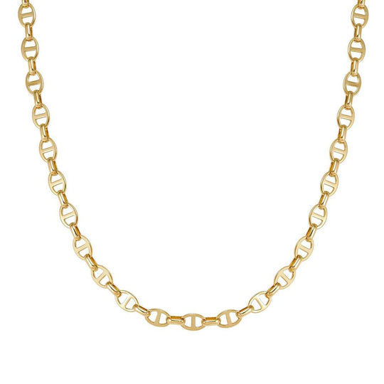 Yellow Gold and Navy Ecclettica Steel Chain Necklace – Mococo